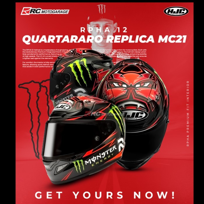 Jual Helm Motor Full Face - HJC RPHA 12 Quartararo Original | Shopee Indonesia