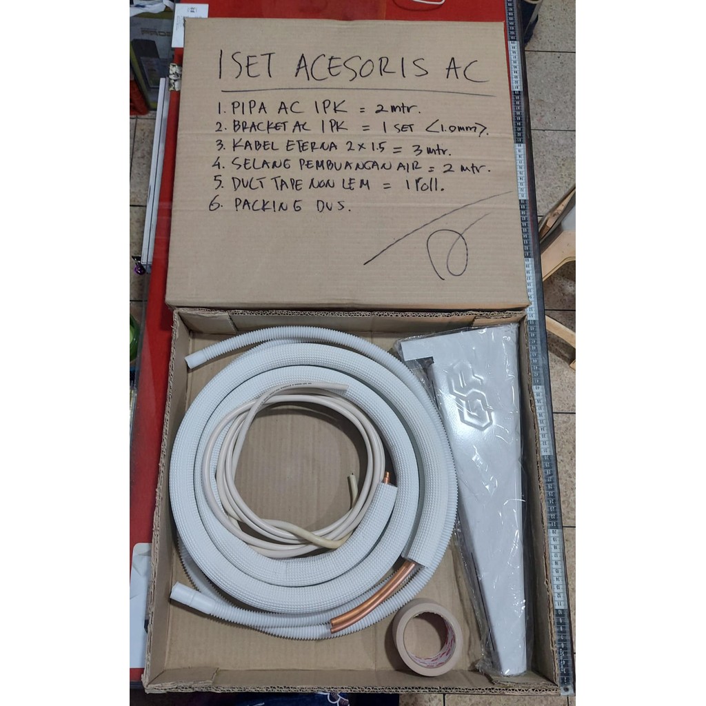Jual PAKET BAHAN DAN MATERIAL PEMASANGAN AC 0,5 - 1PK | Shopee Indonesia