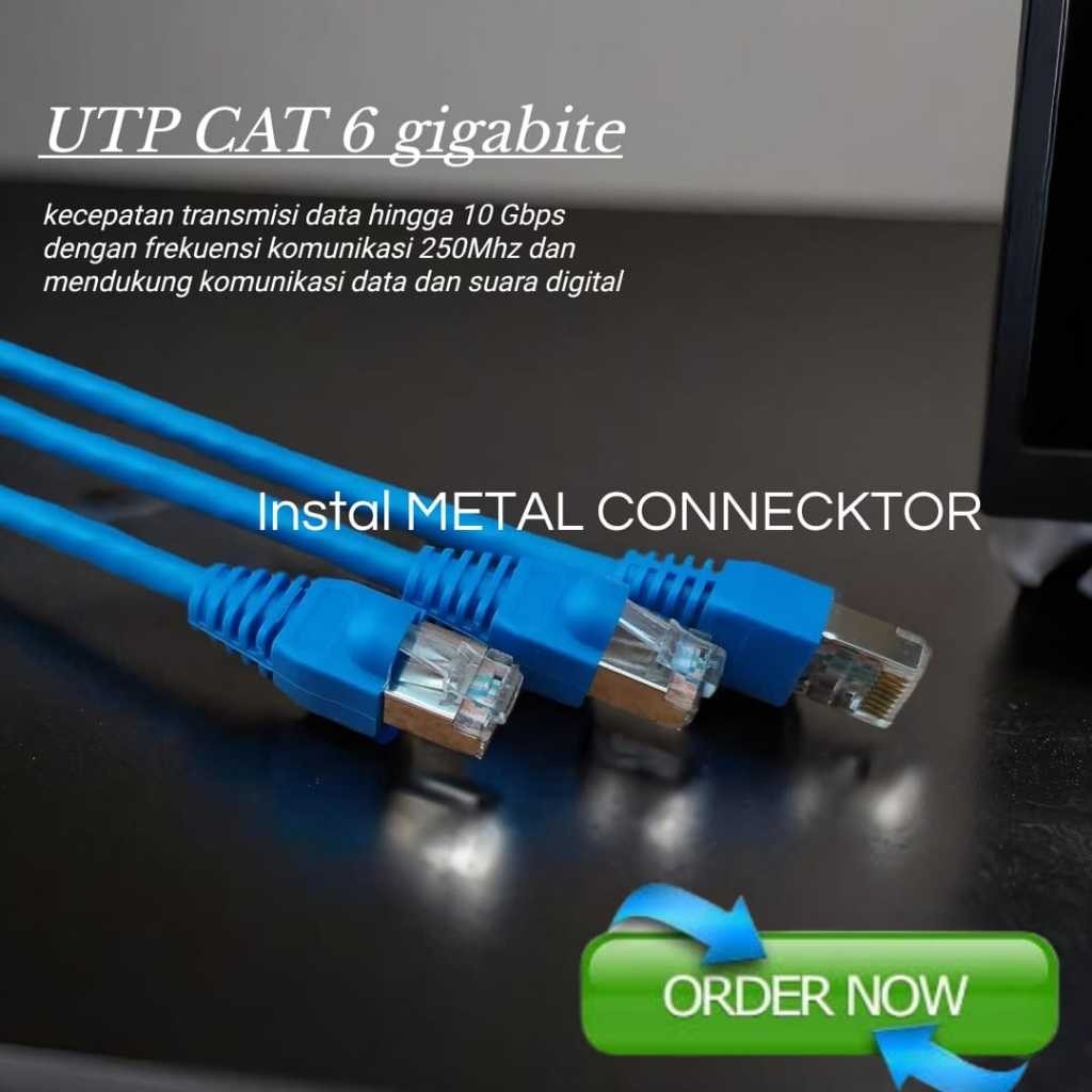 Jual KABEL LAN SERVER RJ 45 METAL GIGABYTE 10 / 20 / 30 CM COMMSCOPE ...