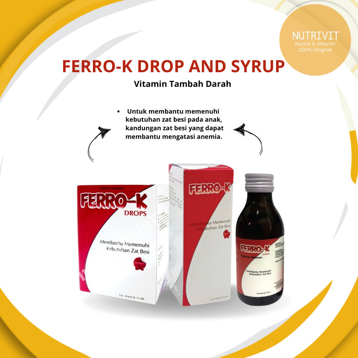 Jual FERRO-K DROP/SYRUP - VITAMIN TAMBAH DARAH | Shopee Indonesia