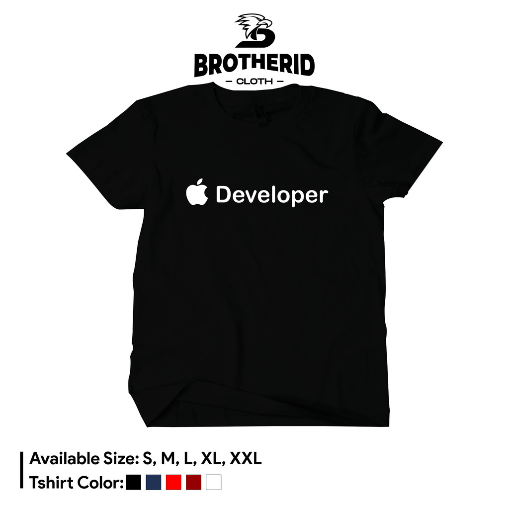 Jual Kaos Apple Ios Developer Baju Distro IT Programmer Combed 30s ...