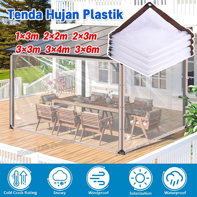 Jual Tenda Hujan Plastik Penutup Atap Terpal Plastik Bening Plastik UV ...