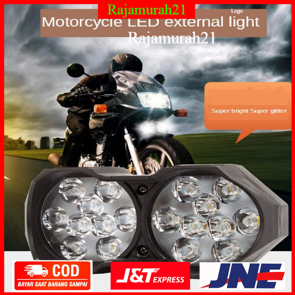 Jual Lampu Tembak Motor ATV LED Spotlight 18 LED - U9 - Black ...