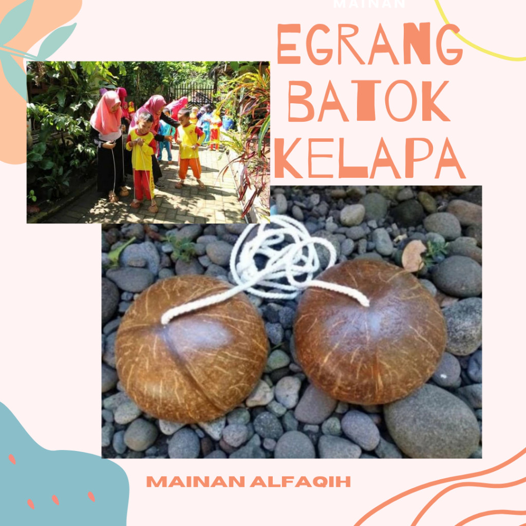 Jual Mainan kreatifitas anak / Mainan Egrang Batok / Mainan Tradisional ...