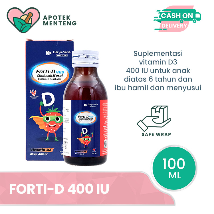 Jual Forti-D 400 Sirup 100 mL - Suplemen Vitamin D | Shopee Indonesia