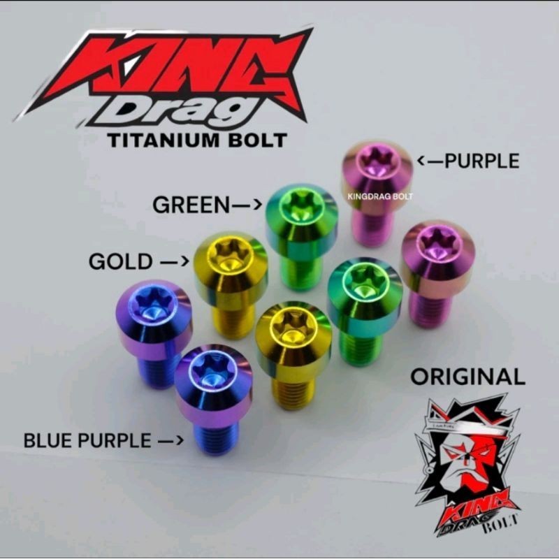 Jual COD Baut TITANIUM M6 x 45 Baut 10 Panjang Drat 4,5cm Original ...