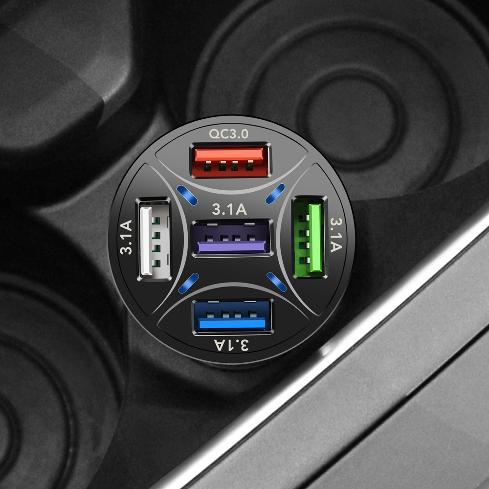 Jual 5Ports USB Car Charge Mini Fast Charging for LADA Sedan Largus ...