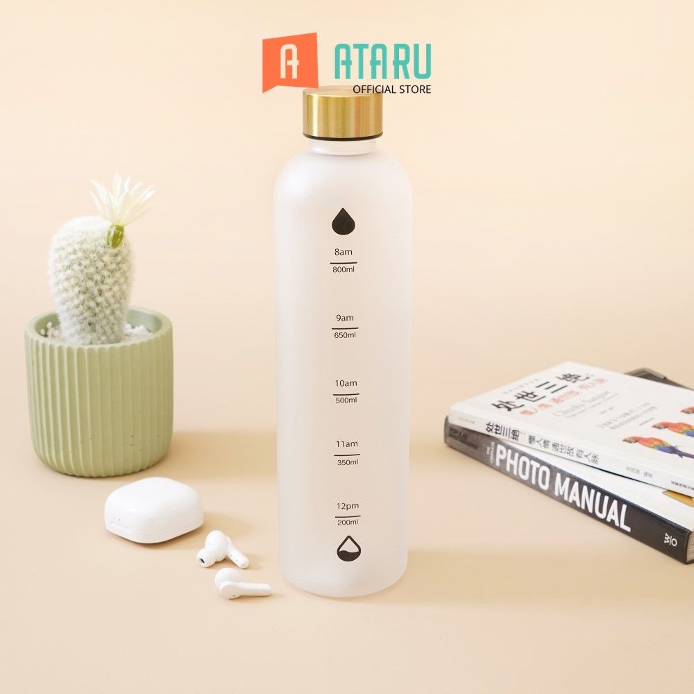 Jual Ataru 1 ltr Botol Minum Slim - Putih Water Drinking Bottle Wadah ...