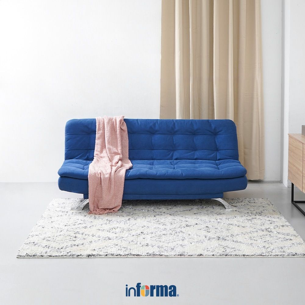 Jual Informa Neo Audrey Sofa Bed Fabric - Biru Tempat Duduk Multifungsi ...