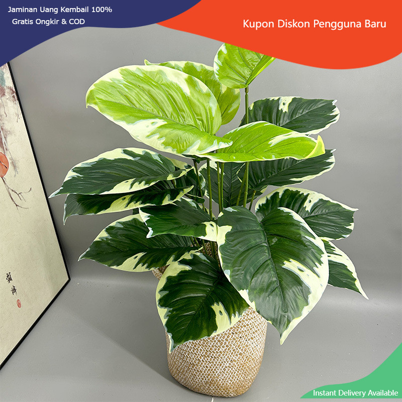 Jual Tanaman Bunga Buatan Daun Hijau Hias Plastik Dekorasi Pelaminan ...