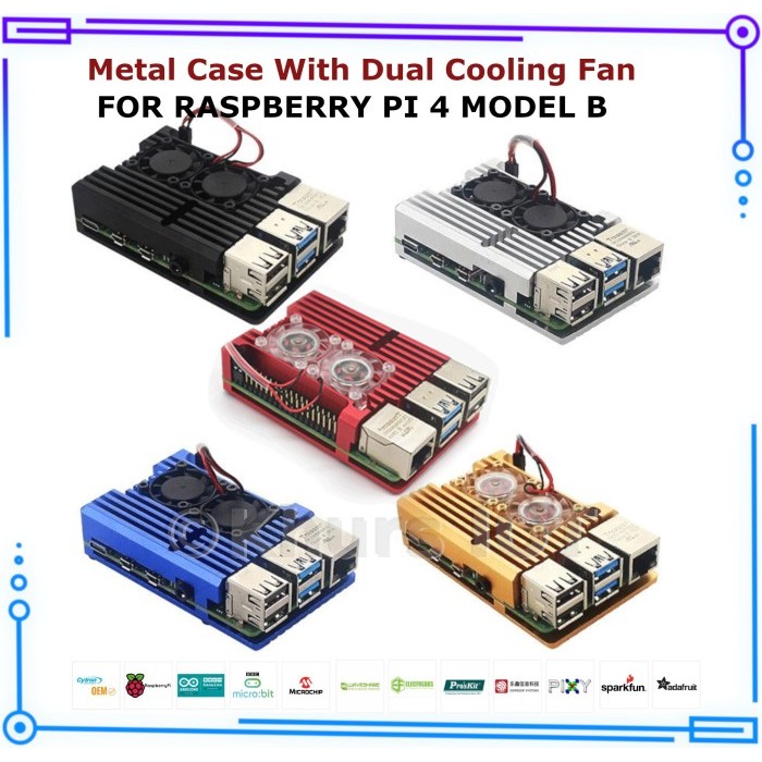 Jual JS99 Raspberry Pi 4 - Metal Case Double Fan - Hitam | Shopee Indonesia