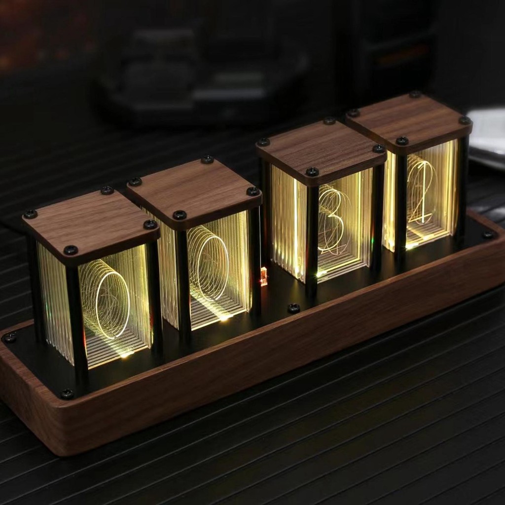 Jual Nixie Tube Clock Colorful Led Digital Table Clock Usb Powered 2584