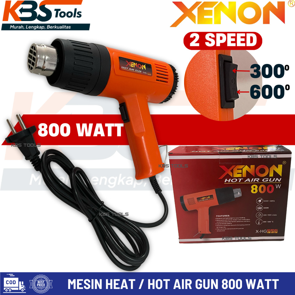 Jual Mesin Hotgun Alat Pemanas Heat Gun 800 Watt XENON HG003X Hot ...