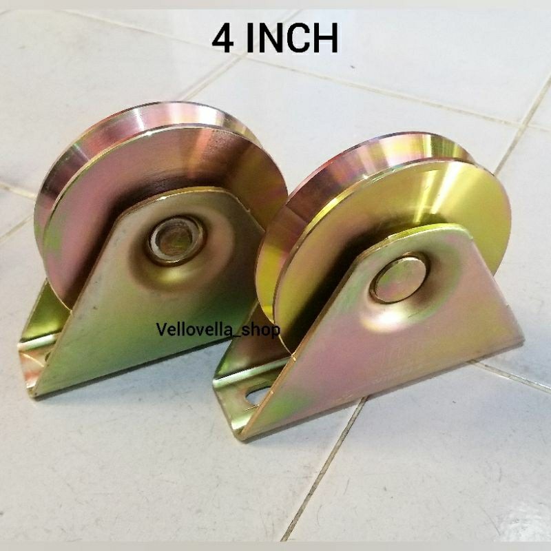 Jual 1 Pc 4 inch (13cm) Roda Pagar Besi Type V / Roda Gerbang Pagar ...
