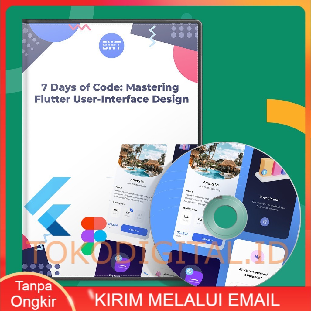 Jual Ecourse 7DAYS Flutter Design UI BWT - Desain UI Flutter Untuk ...