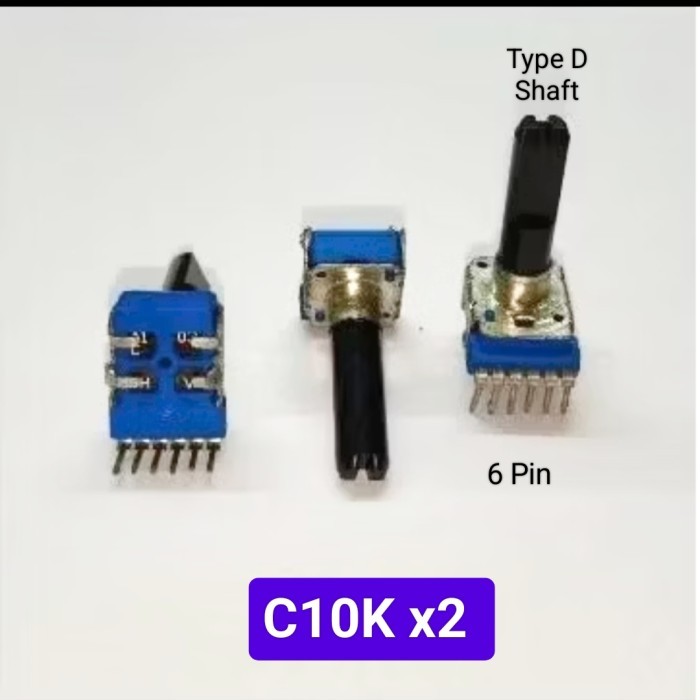 Jual Potensio C10K 103 Center Stereo Vertical Biru Segi Super Quality ...