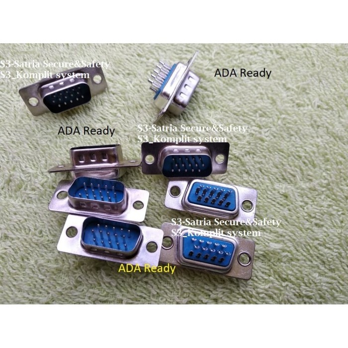 Jual kecil VGA DB15 Male DB 15 Cowo Konektor Cowok 3 jalur baris jantan | Shopee Indonesia