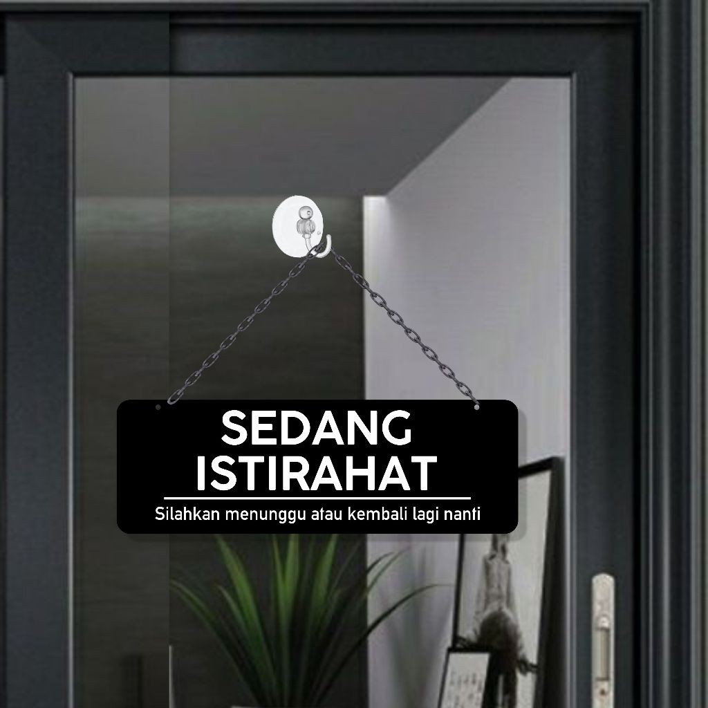 Jual Sign Acrylic sedang istirahat model gantung | Akrilik gantung ...