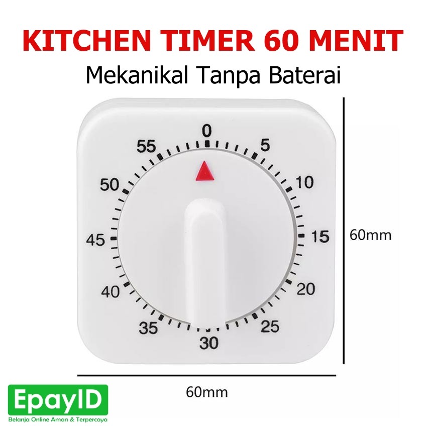Jual Timer Putar Manual | Kitchen Timer Analog | Pengingat Waktu |Alarm ...