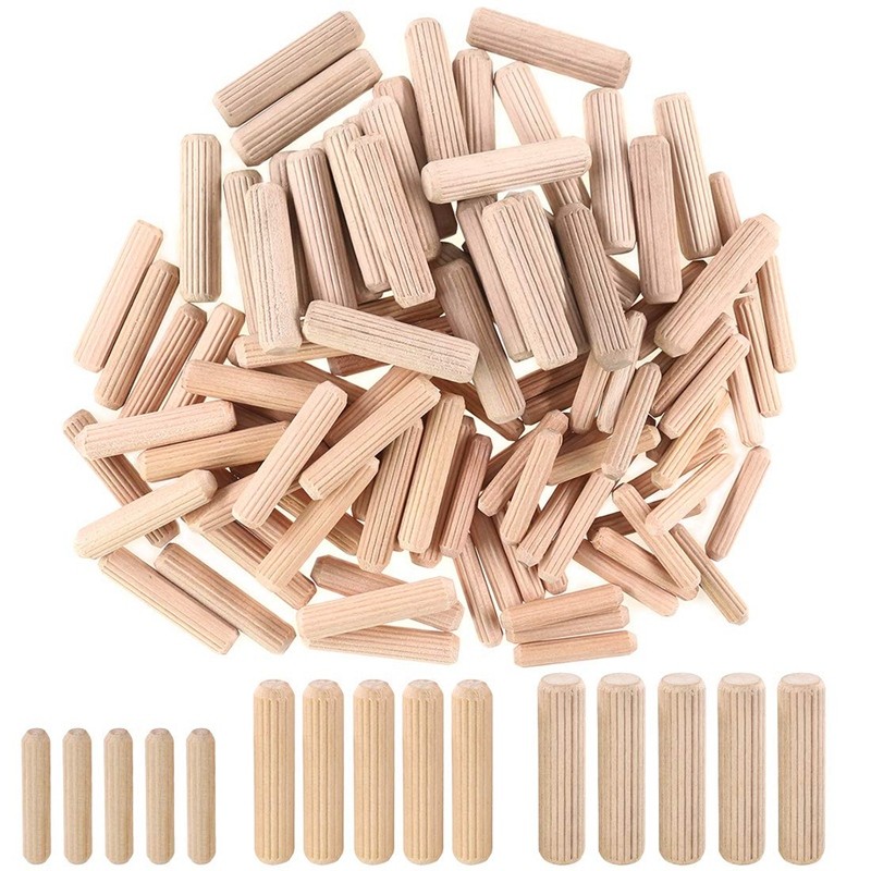 Jual 400Pcs Wooden Dowels Assorted, 6Mm 8Mm 10Mm Wood Plugs Dowel Rods ...