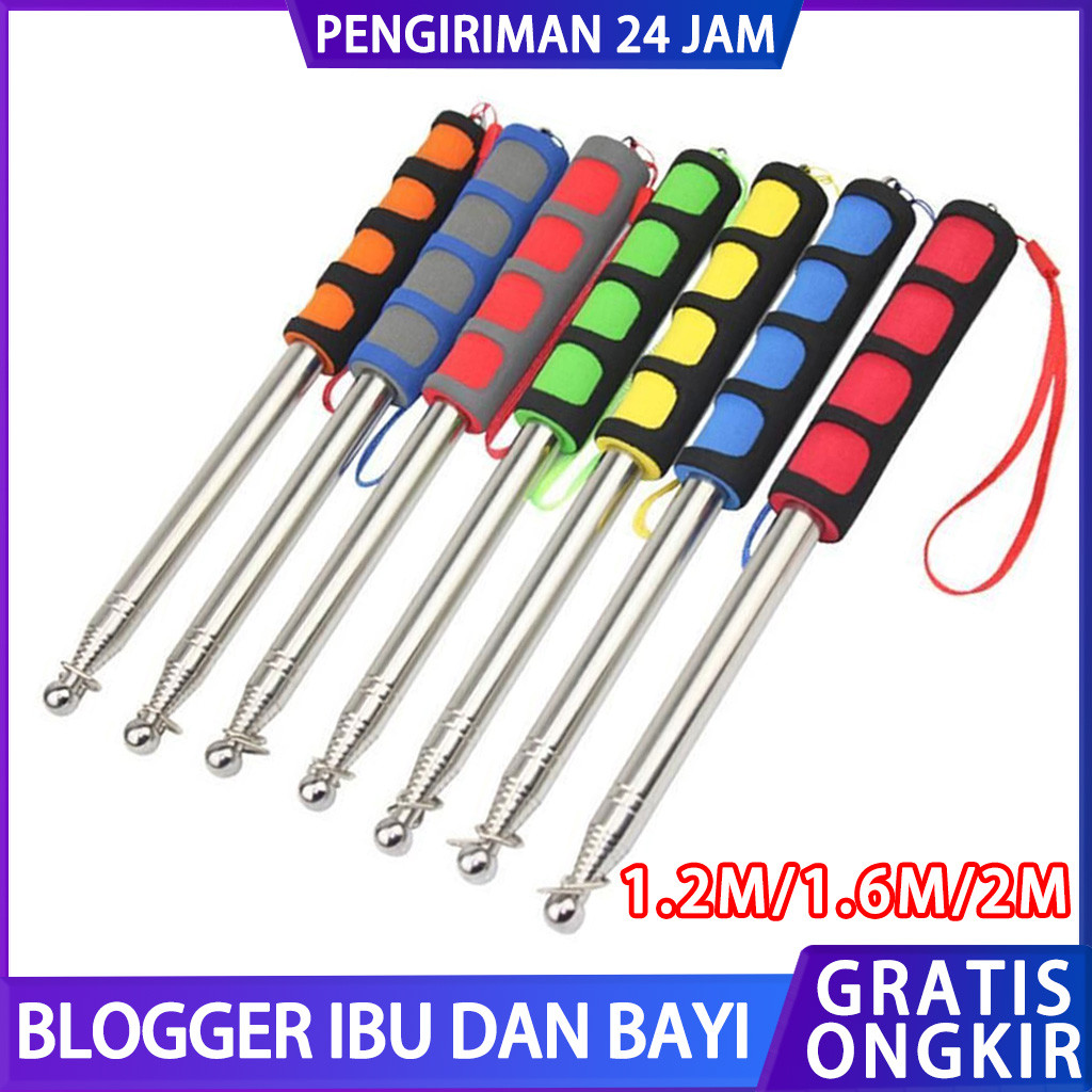 Jual 1.2M/1.6M/2M Tiang Bendera Teleskopik / Tongkat Bendera ...