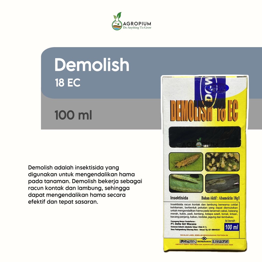 Jual Insektisida DEMOLISH 18 EC 100 ml Pengendali Hama Tanaman | Shopee ...