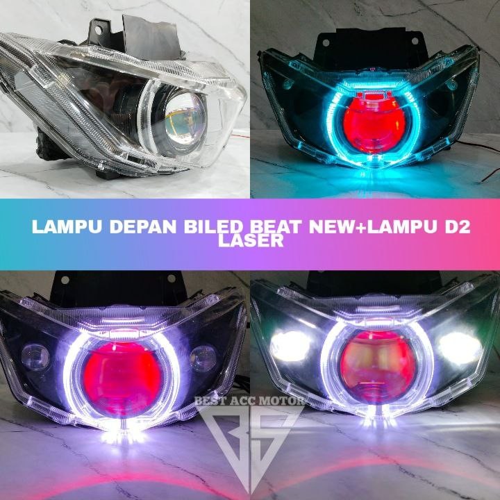Jual LAMPU BILED TURBO SE + D2 LASER BEAT DELUXE NEW 2020-2023 LAMPU ...