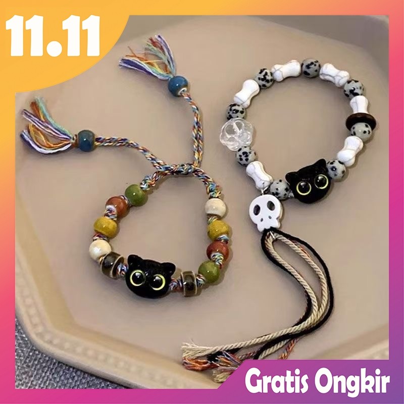 Jual FXG Gelang Cantik Vintage Motif Kucing Black Cat Pria & Wanita ...