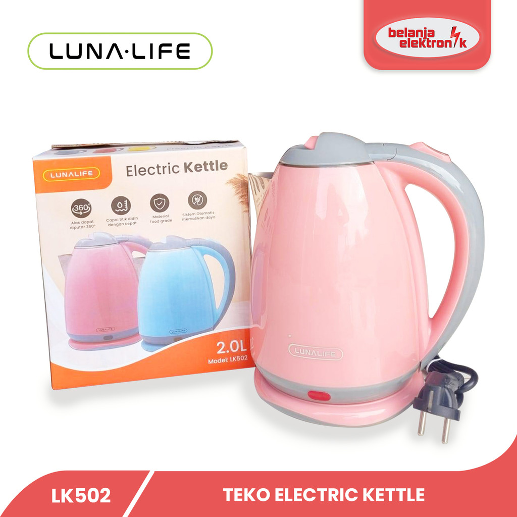 Jual LUNA LIFE TEKO LISTRIK ELECTRIC KETTLE WARNA LK-502 PEMANAS AIR 2 ...