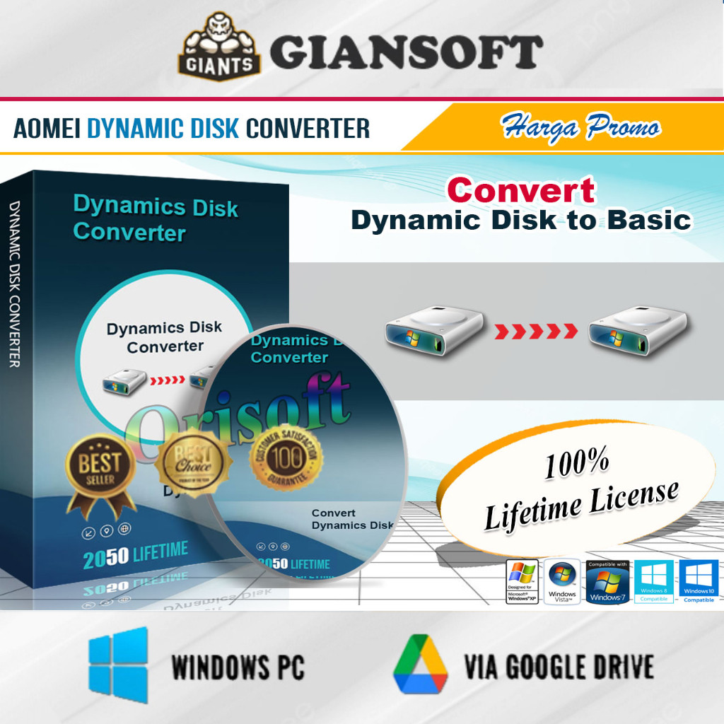 Jual Software Aomei Dynamic Disk To Basic Converter Pro Lifetime for ...