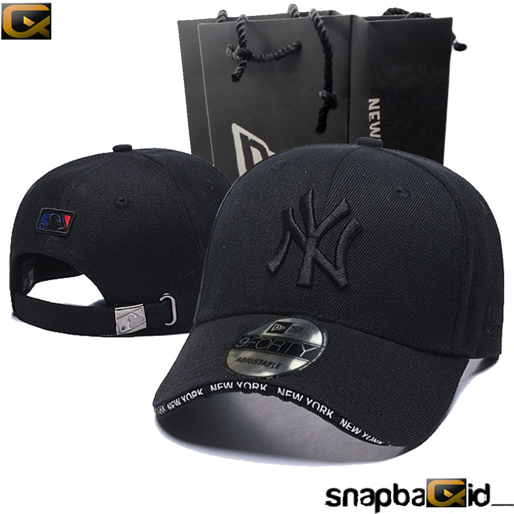 Jual Topi PRIA MLB NY Yankees Full Black import | Shopee Indonesia