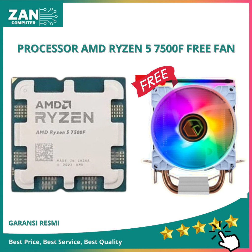 Jual [FREE FAN CPU CUBE GAMING WIND V2] Procesor AMD Ryzen 5 7500F 3 ...