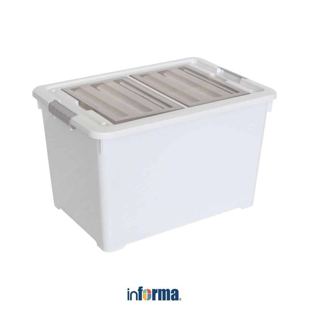 Jual Informa 59.5X41.5X37 cm Kotak Penyimpanan Dengan Tutup - Abu-Abu ...
