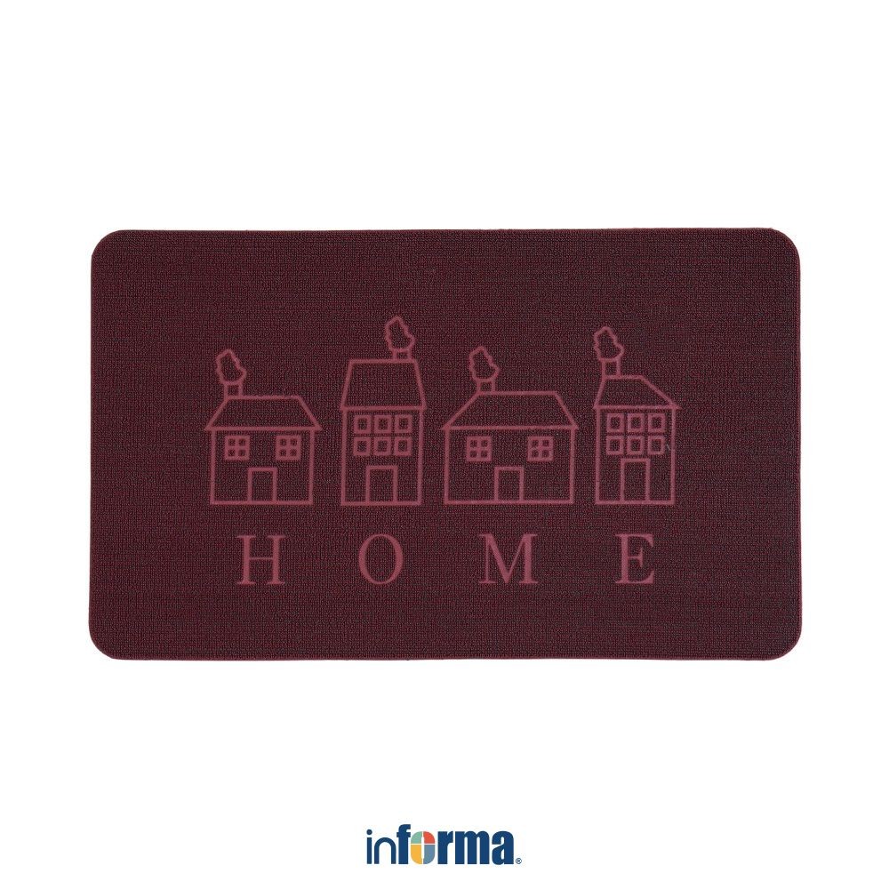 Jual Informa 46X76 cm Keset Kamar Mandi & Dapur Pvc Home - Merah Maroon ...