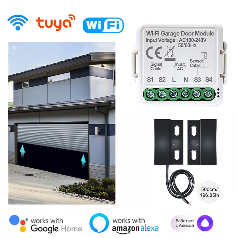 Jual Tuya WiFi Switch Smart Garage Door Opener Controller Smart Life ...