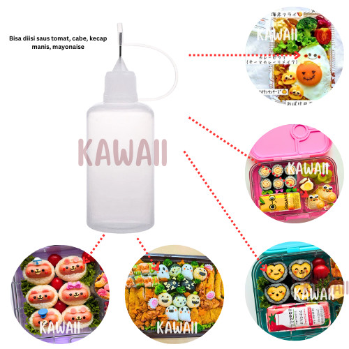 Jual Botol Jarum MINI 10 ml Untuk Tempat Saus Mayonaise Kecap Selai ...
