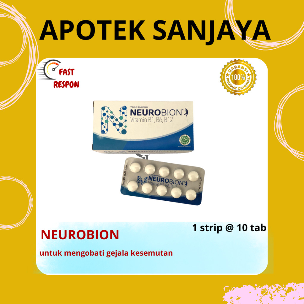 Jual NEUROBION PUTIH TABLET / VITAMIN B1 B6 B12 / NEUROTROPIK / SARAF ...