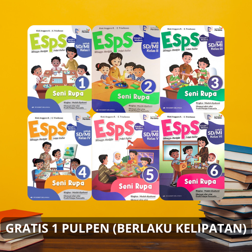 Jual Seni Rupa Kurikulum Merdeka SD/MI Kelas 1 2 3 4 5 6 Penerbit Erlangga | Shopee Indonesia