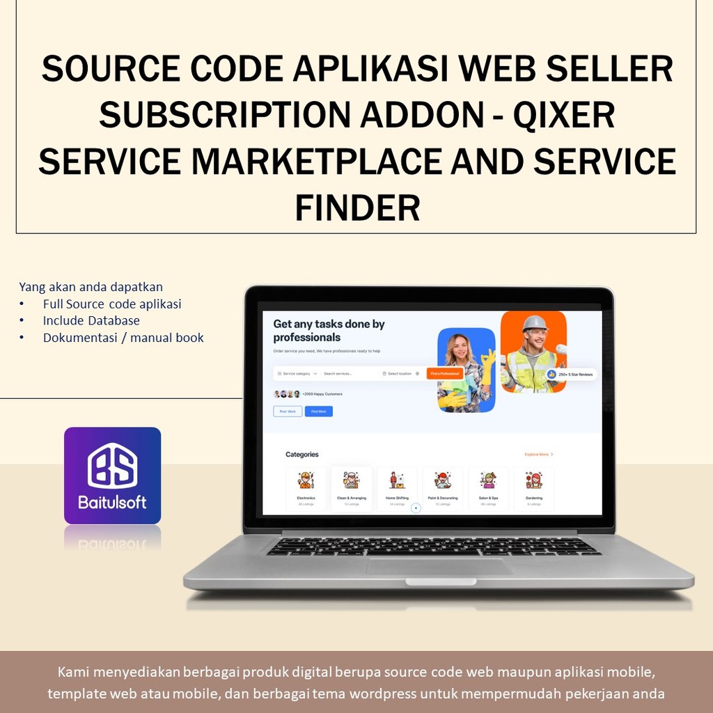 Jual SOURCE CODE APLIKASI WEB SELLER SUBSCRIPTION ADDON - QIXER SERVICE MARKETPLACE AND SERVICE ...