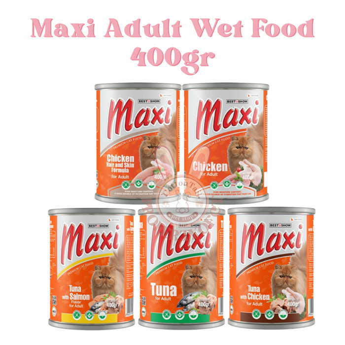 Jual Maxi Cat Wet Food Makanan Kucing Basah Wet Food Kaleng Maxi Cat ...