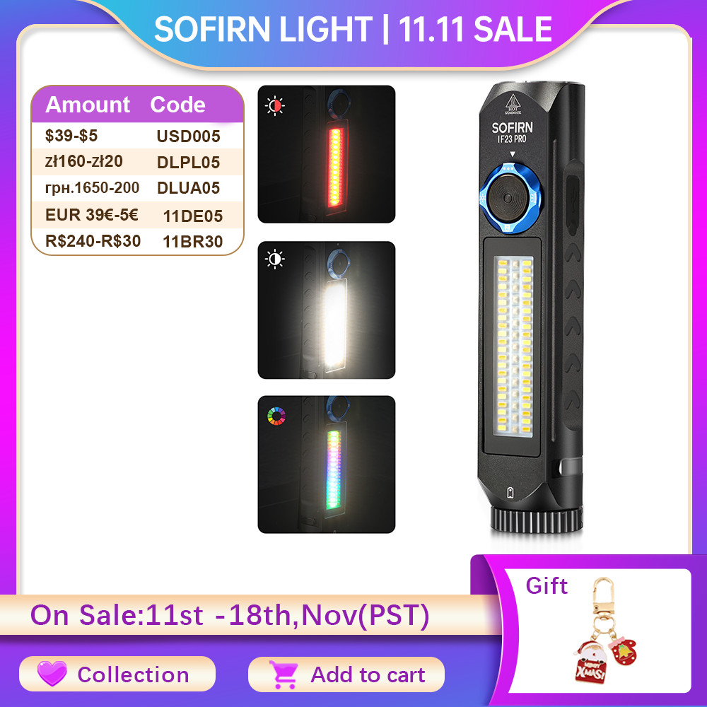 Jual Sofirn IF23 PRO RGB Flashlight 21700 USB Rechargeable Torch XHP70B 5000lm Powerful LED ...