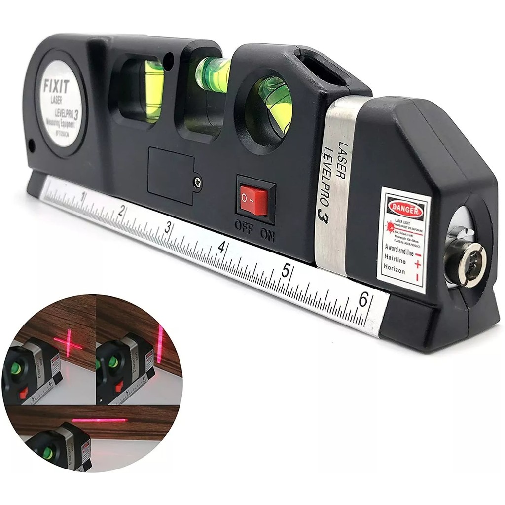 Jual Waterpass Fixit Level Pro 3 Water Pass Penggaris Meteran Laser ...