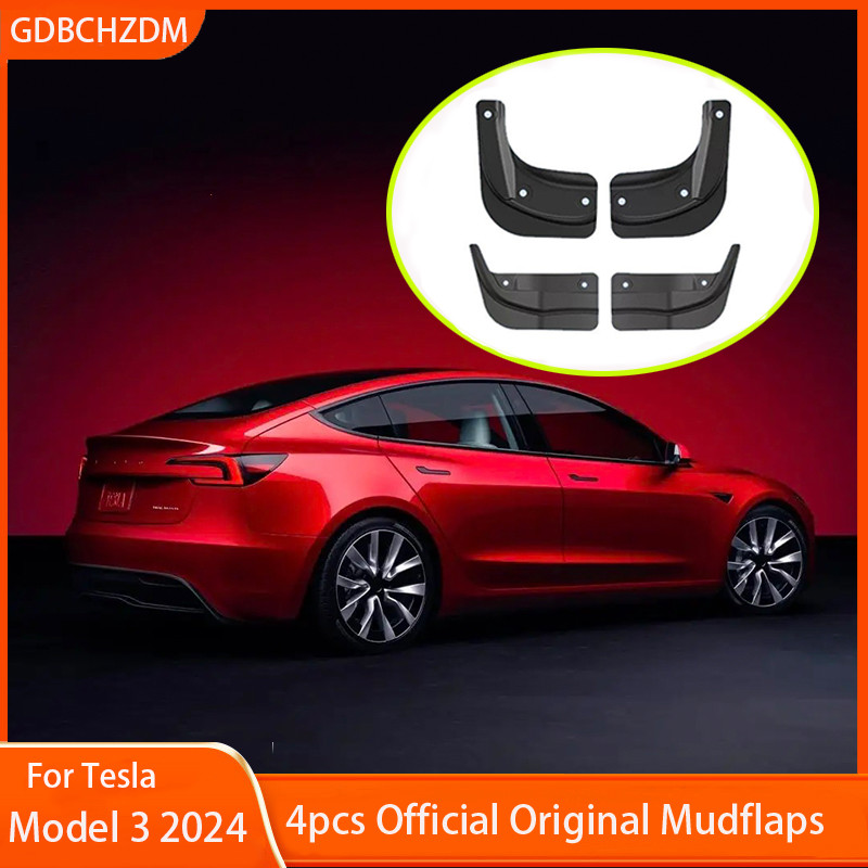 Jual Mud Flaps for Tesla Model 3 Highland 2024 Mudguard Official ...