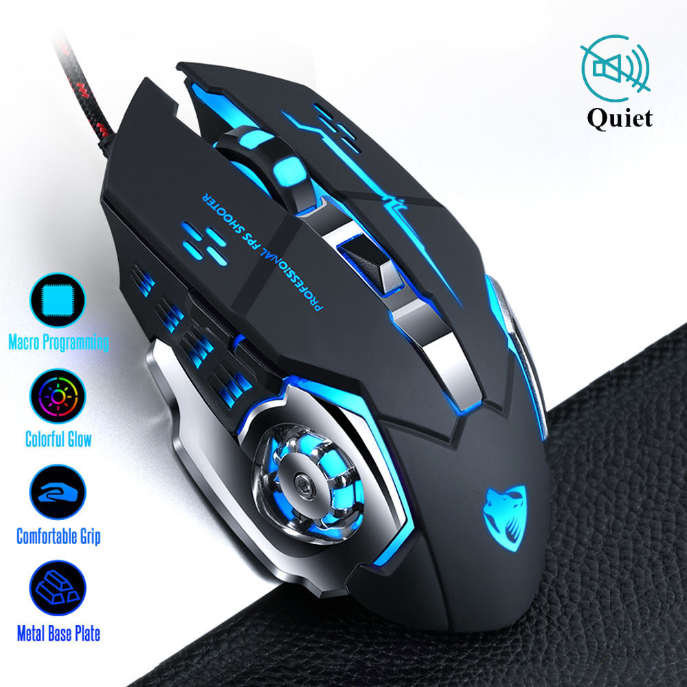 Jual Pro Gamer Gaming Mouse 8D 3200DPI Adjustable Wired Optical LED ...
