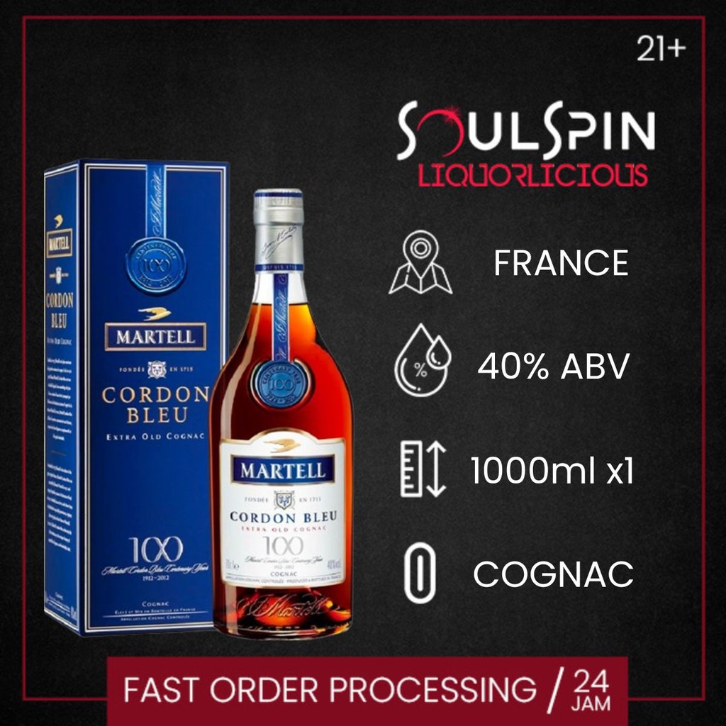 Jual Martell Cordon Bleu Cognac 1L | Shopee Indonesia