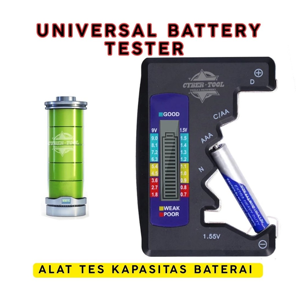 Jual Universal Battery Tester Checker Alat Tes Kapasitas Baterai Cek ...