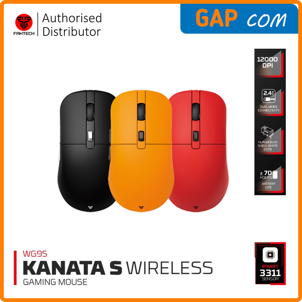 Jual Mouse Wireless Gaming Macro Fantech WG9 WG9S Kanata S Dual Mode ...