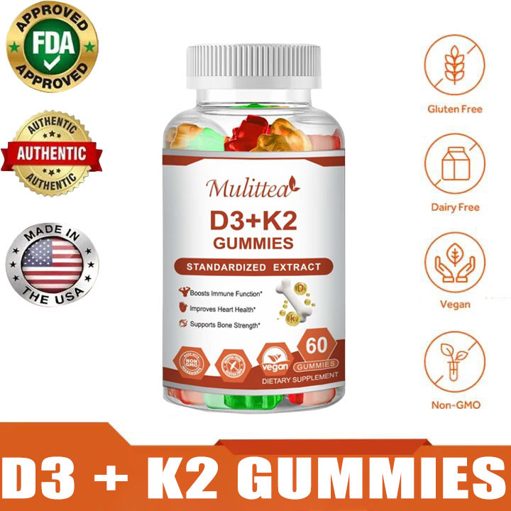 Jual Multitea Vitamin D3 K2 70 mcg 60pcs Gummies for Healthy Bones ...