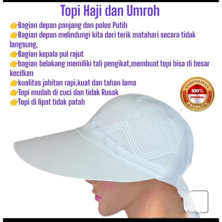 Jual Topi Haji dan Umroh Wanita / Topi Caddy / Topi Pantai / Topi Golf ...