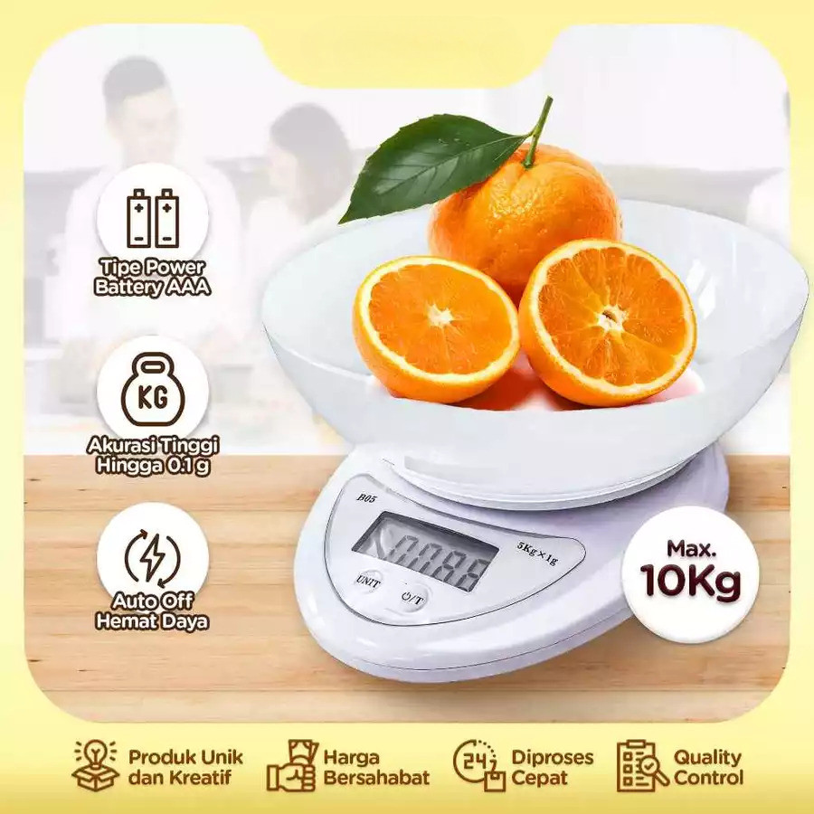 Jual Timbangan Dapur Digital Mangkok Timbangan Kue 5kg Akurat & Presisi Electronic Kitchen Scale ...
